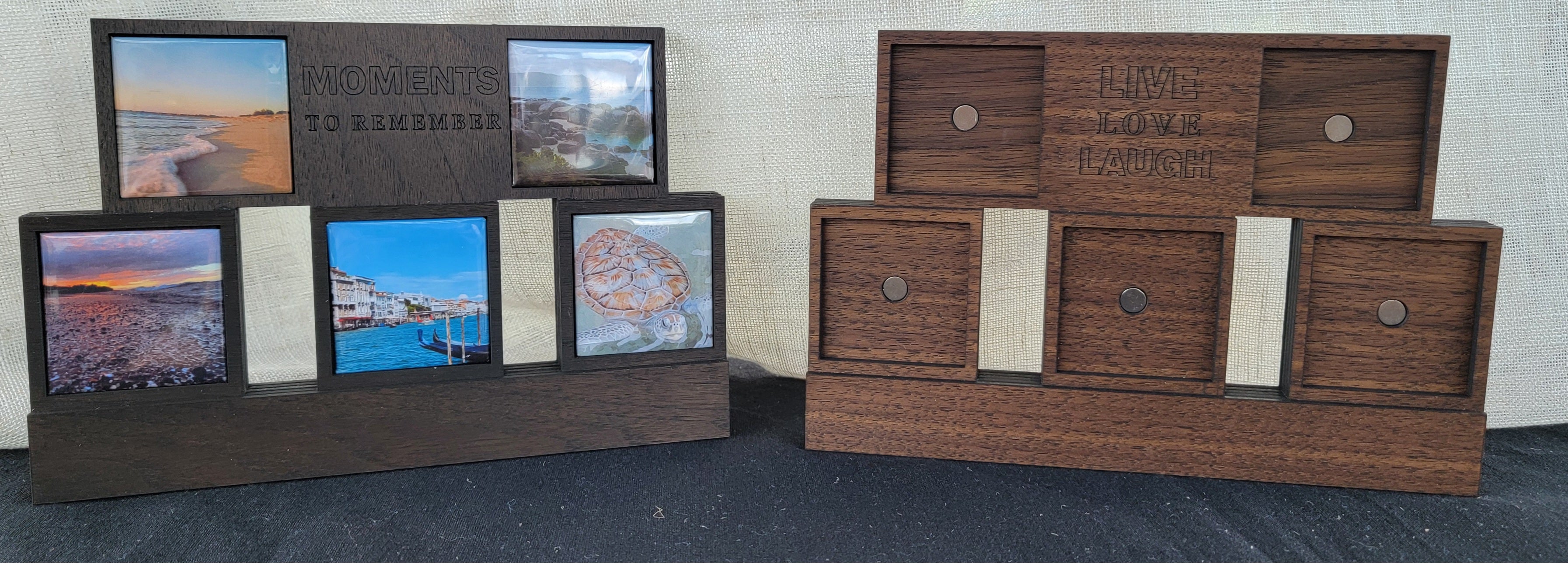 Stacked Framed Photo Display with Windows – Captured Moments Magnet Co.